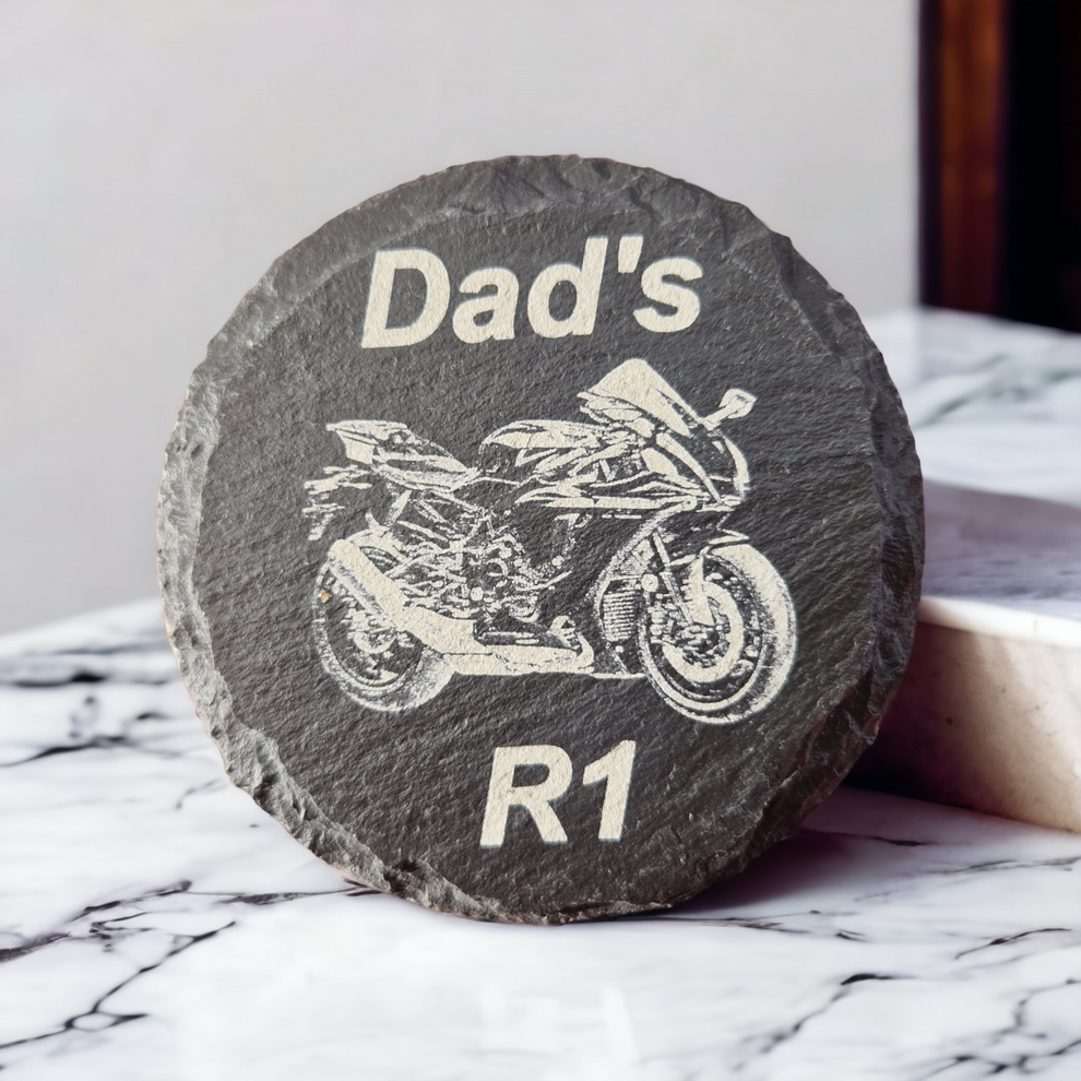 Personalised motorbike picture coaster, motorbike gift – Coasters and ...