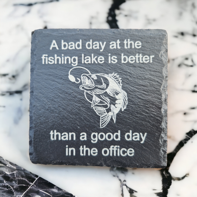 Funny fishing coaster, fishing gift – Coasters and Keepsakes