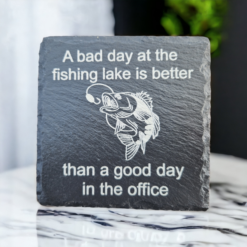 Funny fishing coaster, fishing gift – Coasters and Keepsakes